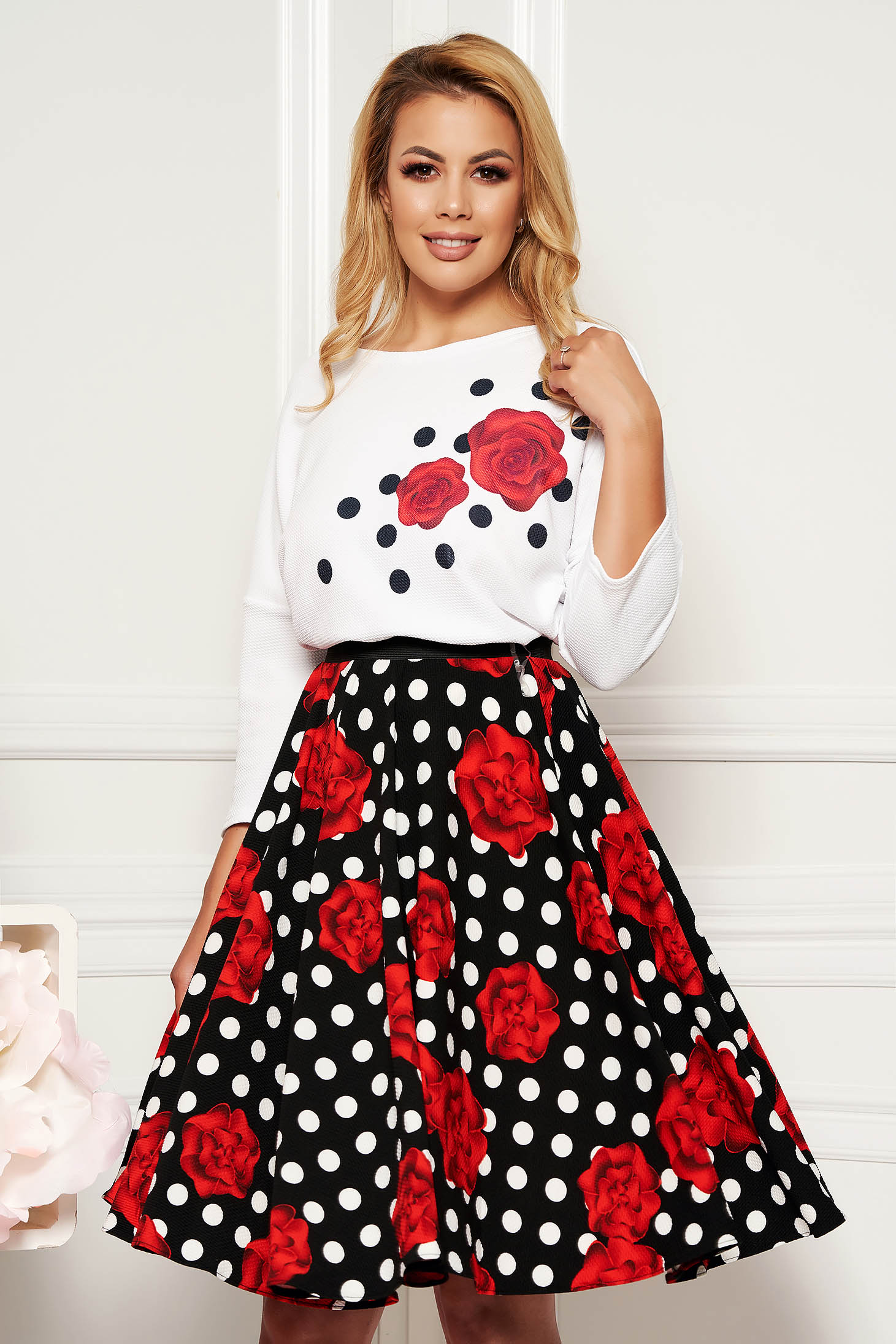 StarShinerS black set from 2 pieces with a skirt elegant